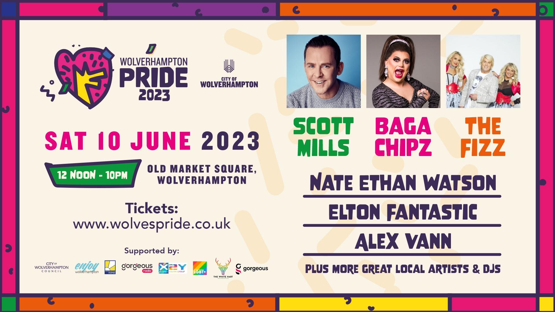 Wolverhampton Homes | Headline acts announced for Wolverhampton Pride 2023